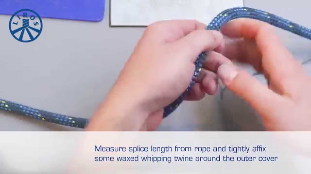 LIROS Dyneema double braid splice - YouTube