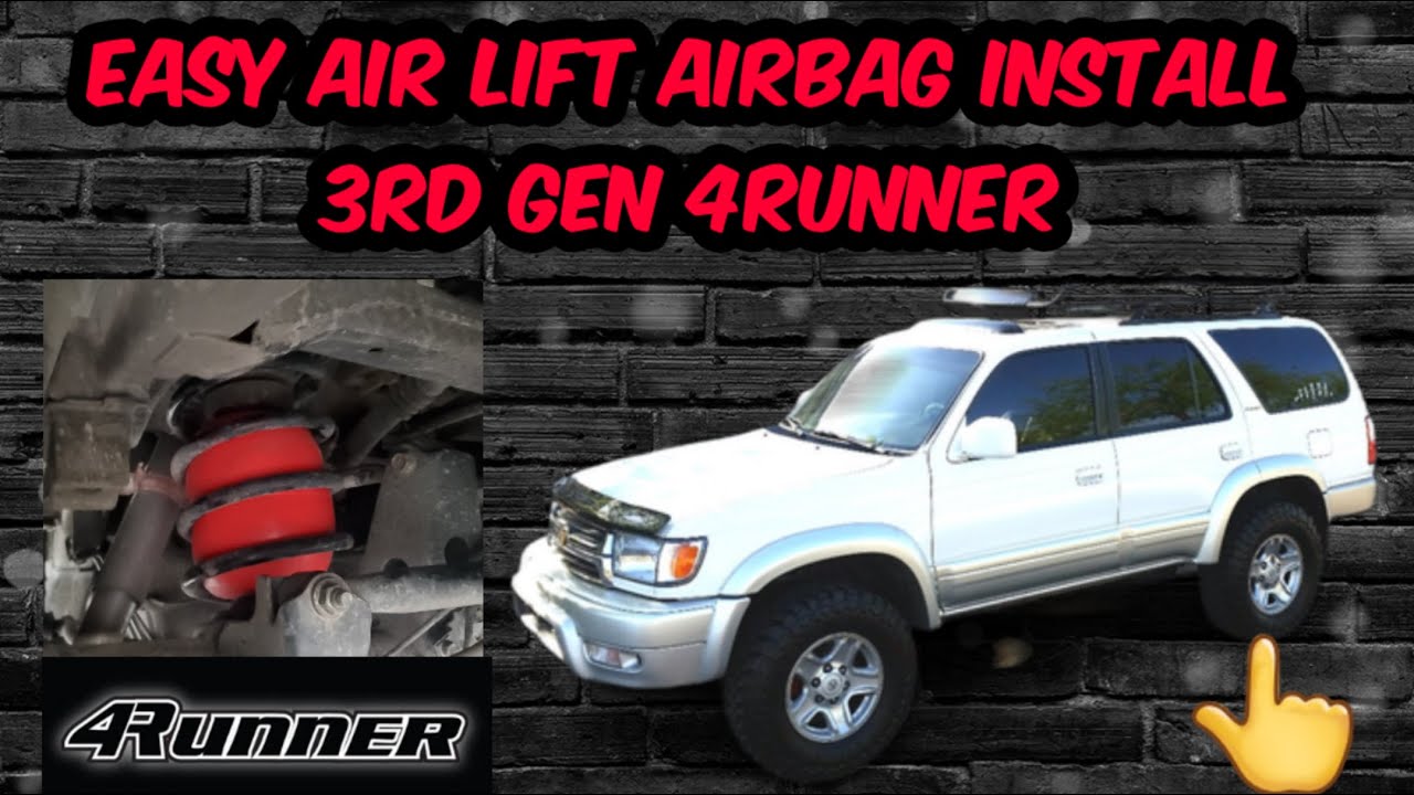EASY AFFORDABLE DIY TOYOTA 4RUNNER 3RD GEN 96-02 AIR LIFT 1000 AIRBAG ...