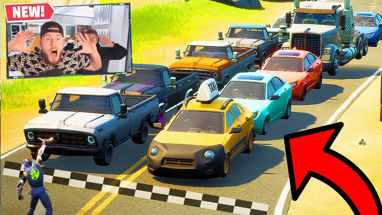 das *ERSTE* AUTORENNEN in FORTNITE mit 16 SPIELERN! - YouTube