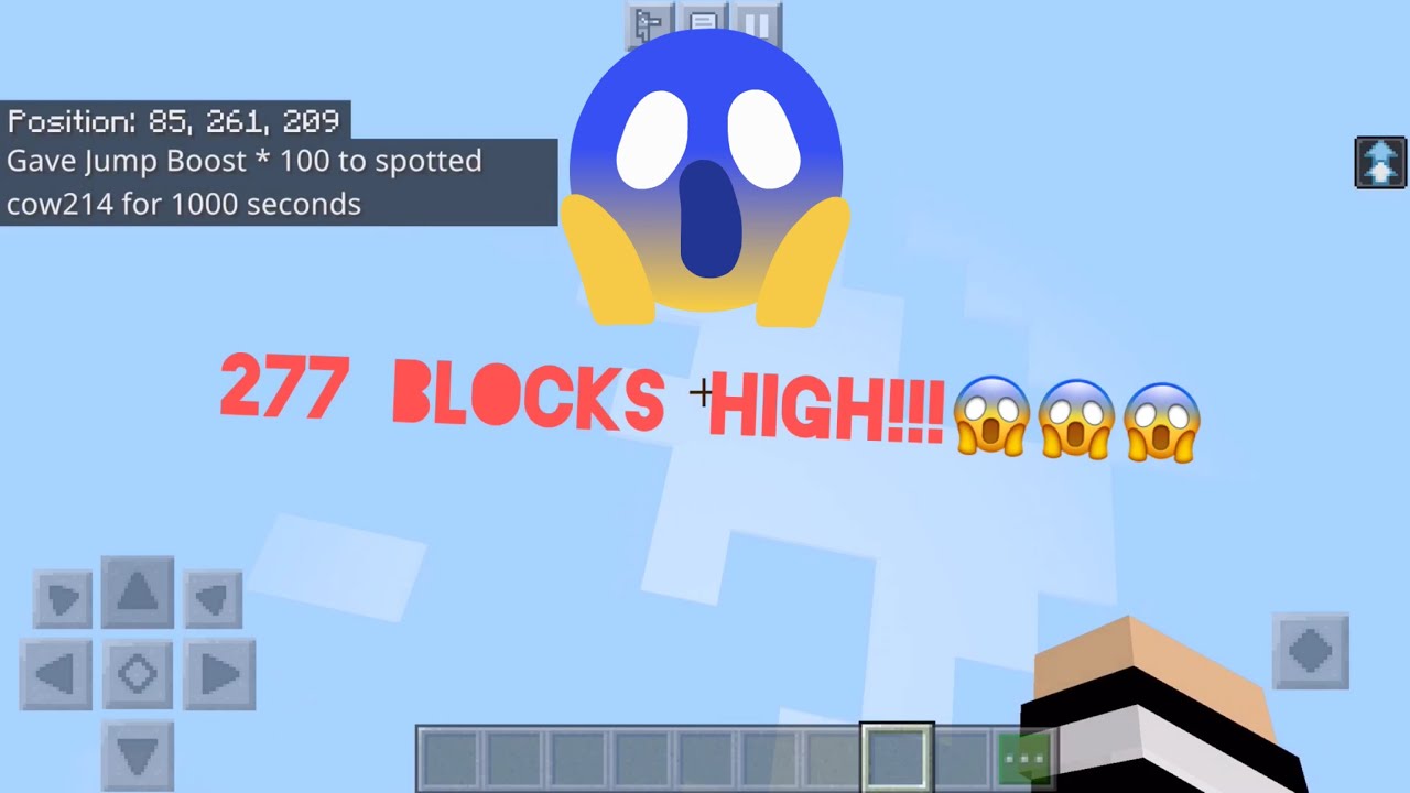 How to get jump boost 100 in Minecraft (no mods) 1 command - YouTube