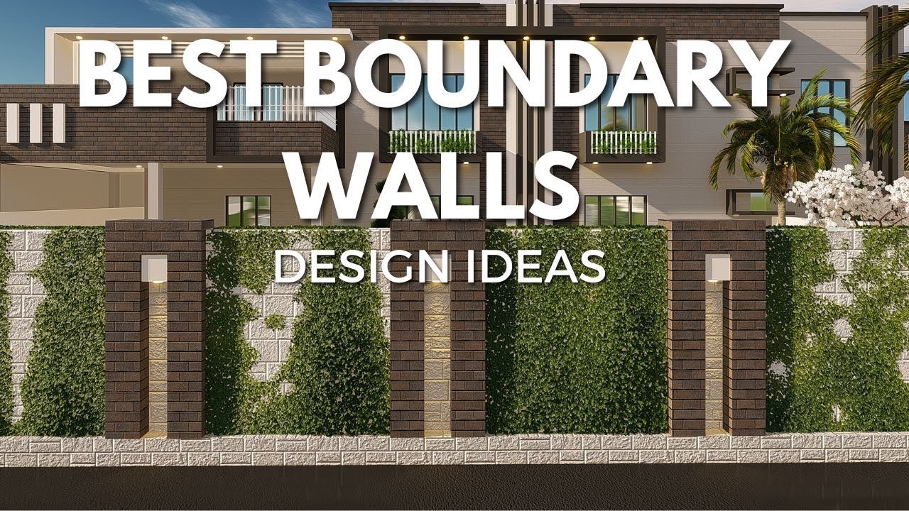 BEST BOUNDARY WALLS/COMPOUND WALLS DESIGN IDEAS - YouTube