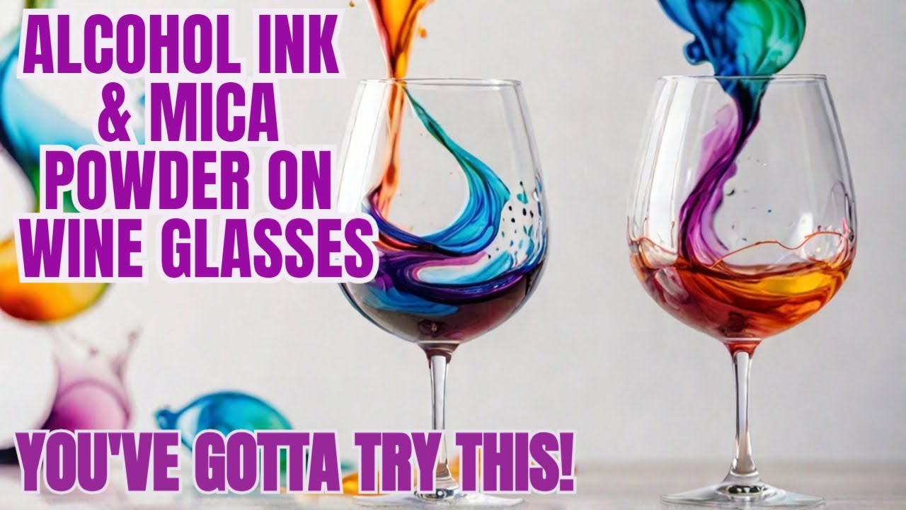 Wine Glass Diy: Stunning Alcohol Ink Tutorial - YouTube