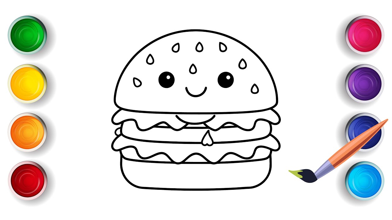 Creative Burger Coloring Pages | Burger Coloring Pages Kids Will Love 🎨 ...