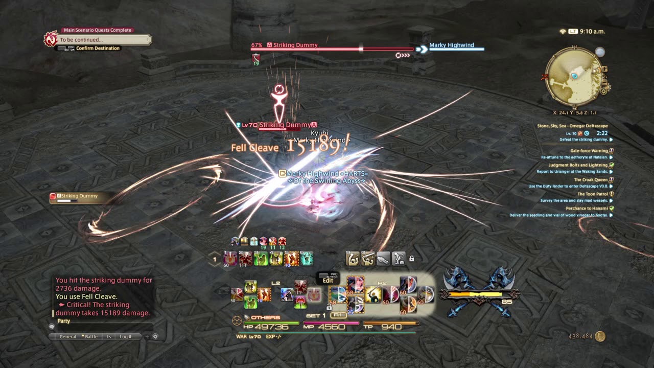 FFXIV SSS Omega War 3200 dps (7 fell cleave inner release) - YouTube