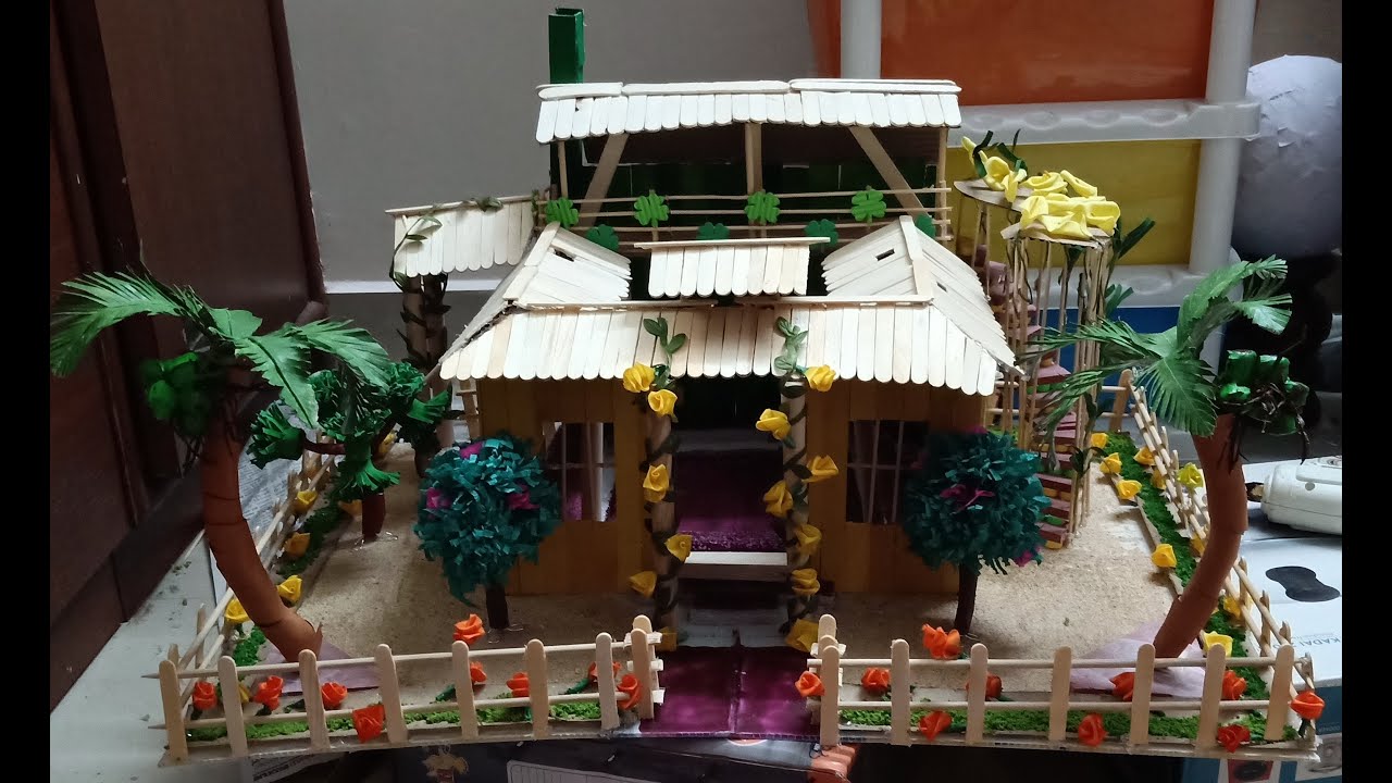 DIY - ‘Model village house’ for School Projects / Dasara Doll Setup ...