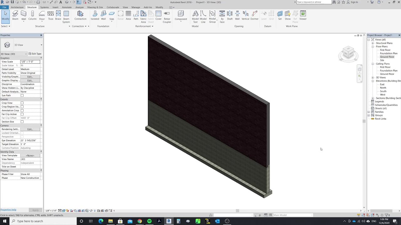 How to Create a Stacked Wall in Revit | Brick w Metal Stud Over ...