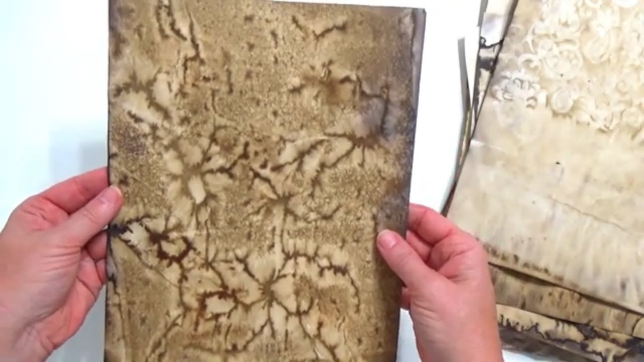 NO BAKE Paper Coffee Dying Technique - Show and Tell - YouTube