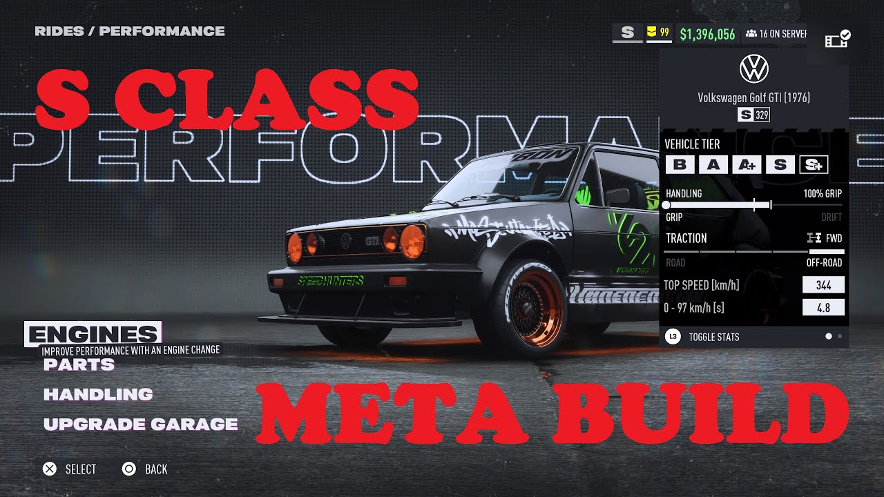 NFS Unbound S class meta build vol 2 - 9 VW Golf 1 GTI - YouTube