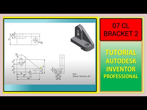 Autodesk Inventor 07 CL BRACKET 2 - YouTube