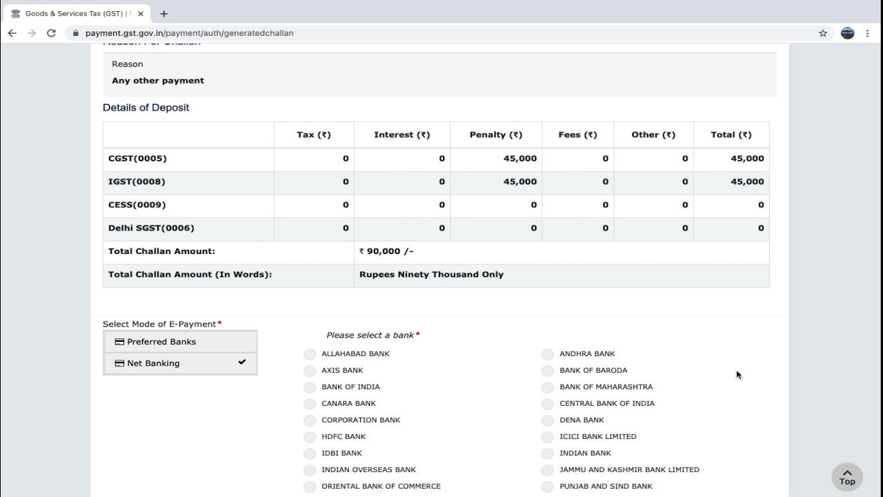 GST ka payment kaise kare || GST ka penalty ka payment kaise kare ...