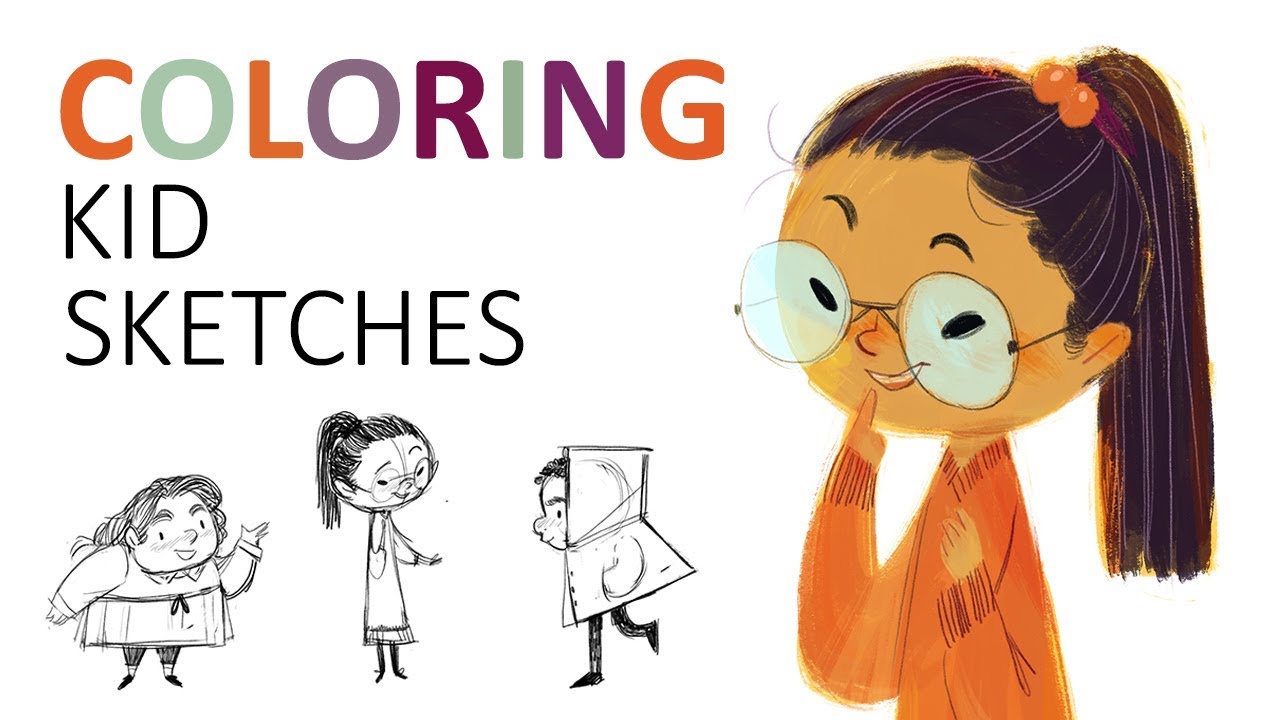 Coloring Kid Sketches - Twitch Stream - YouTube