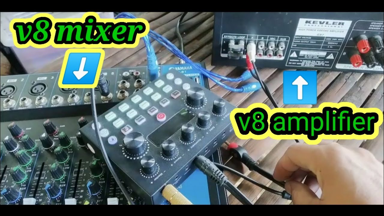 v8 mixer at V8 amplifier - YouTube