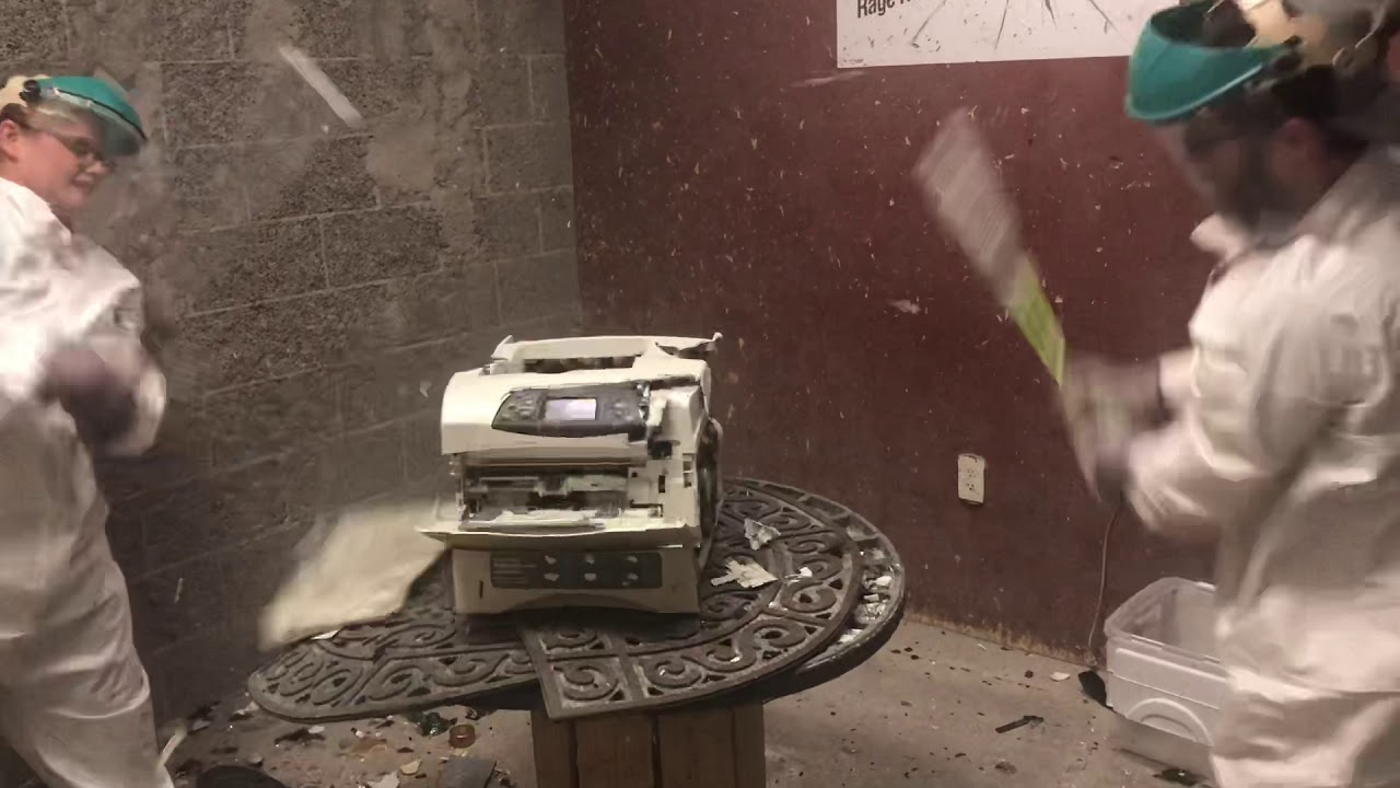 Printer Destruction! - YouTube