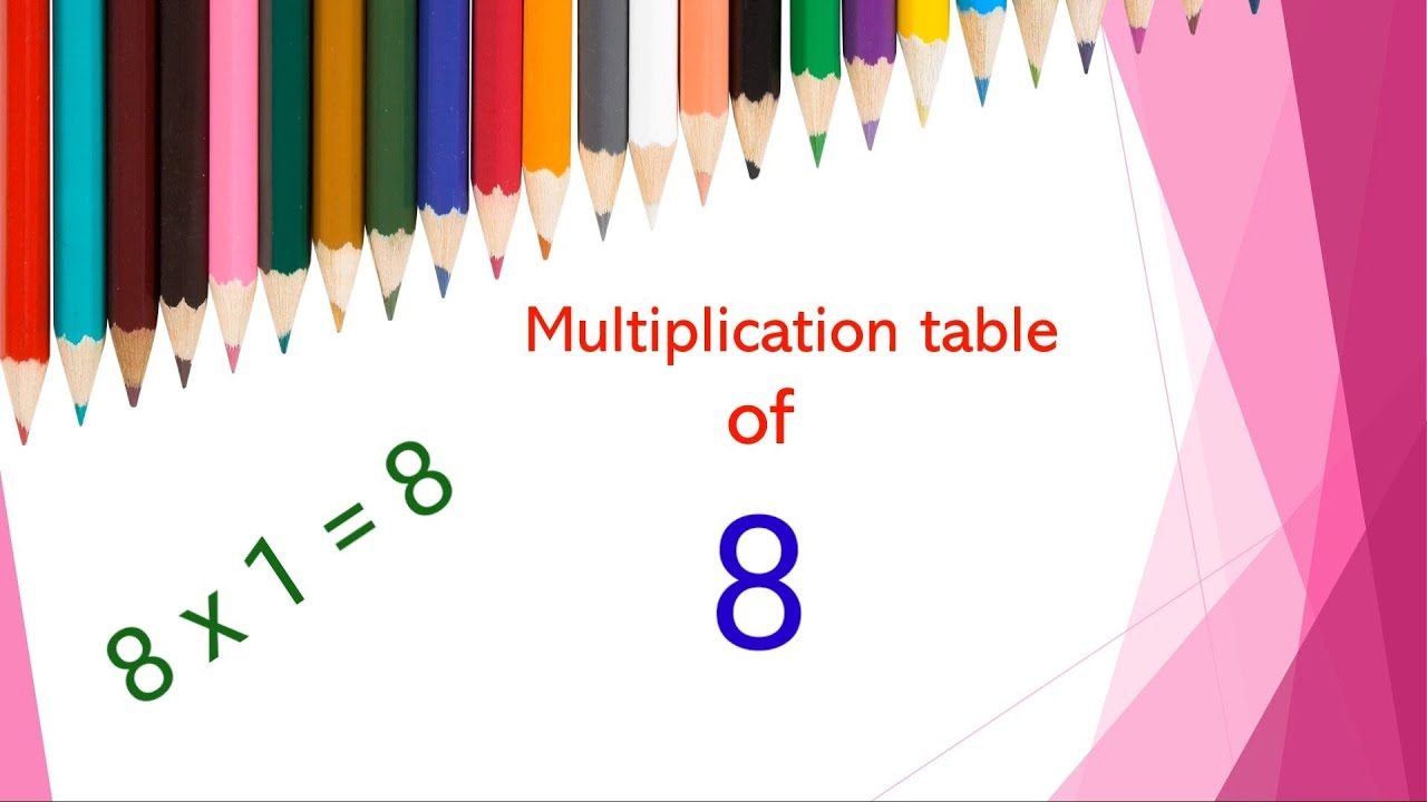 Table of 8 || Multiplication Table of 8 - YouTube