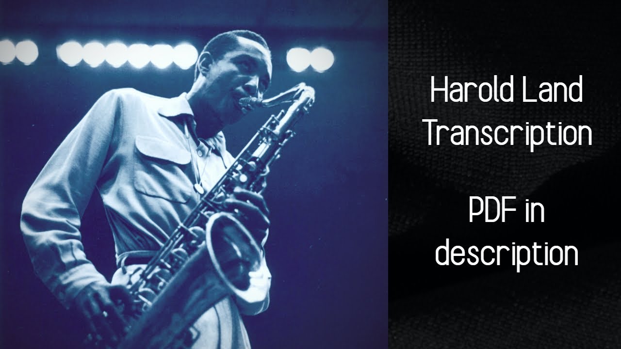 Harold Land — Joy Spring (Bb Saxophone Transcription) - YouTube