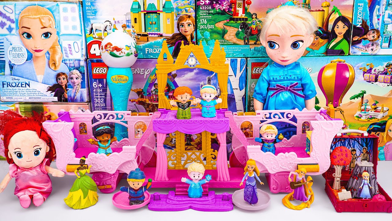 Disney Elsa Toys Unboxing and Adventure | Elsa Styling Head | Carriage ...