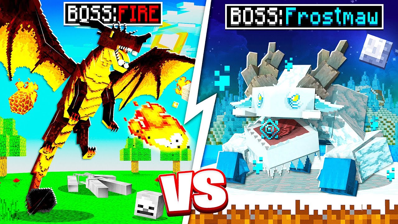 GOD DRAGON vs CUSTOM BOSSES in MINECRAFT! - YouTube