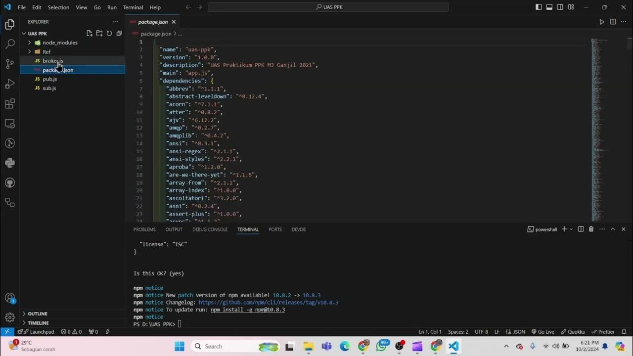 Praktikum MQTT Mosca dengan bahasa Javascript - YouTube