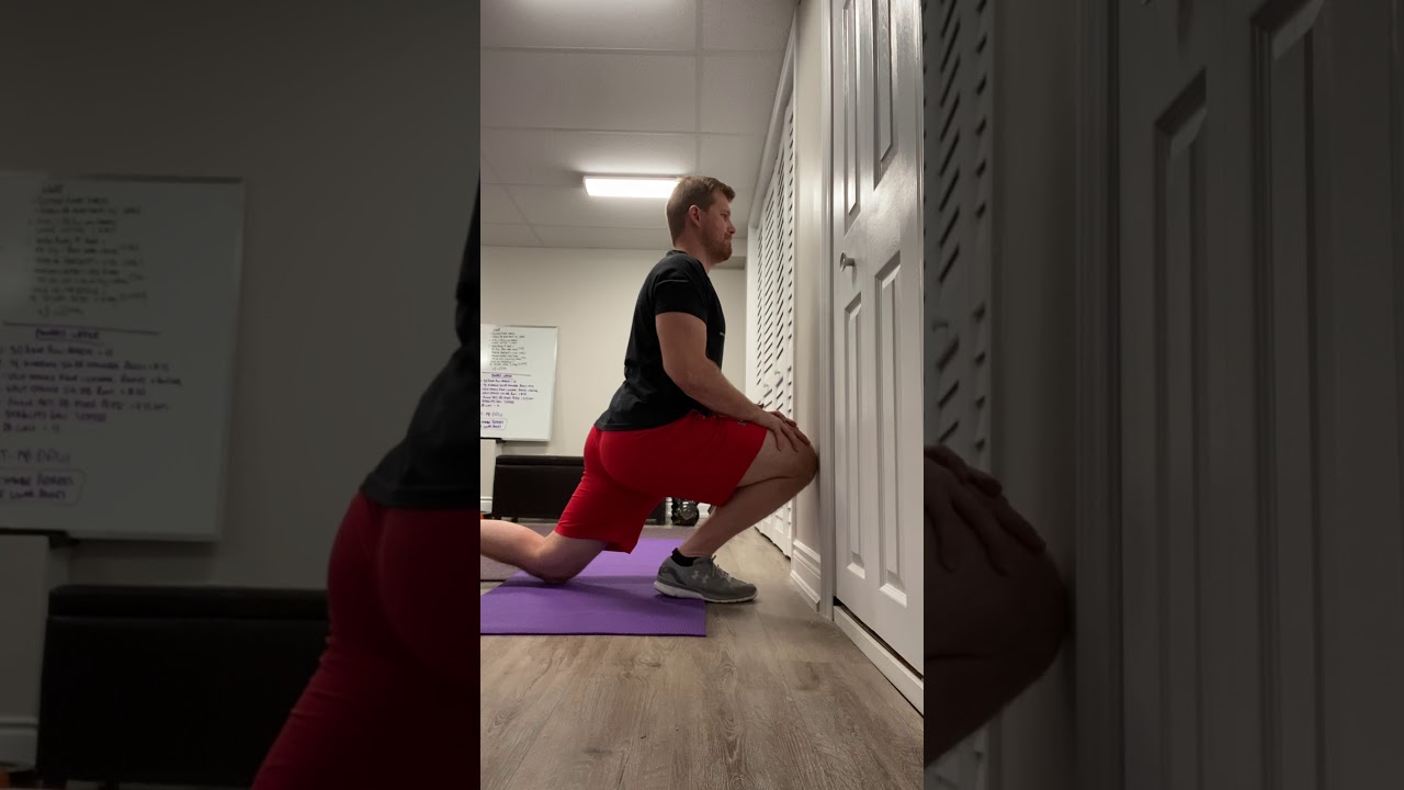 Half kneeling ankle knee to wall mobility - YouTube