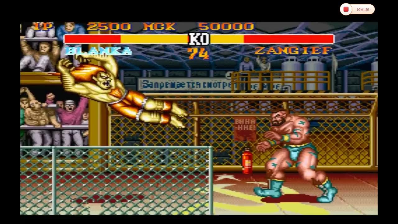 Street Fighter 2 Turbo (SNES) Blanka gameplay - YouTube