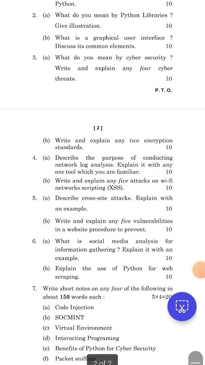 MASTER OF SCIENCE (INFORMATION SECURITY) (MSCIS) MSE-031 : CYBER SECURITY USING PYTHON - YouTube