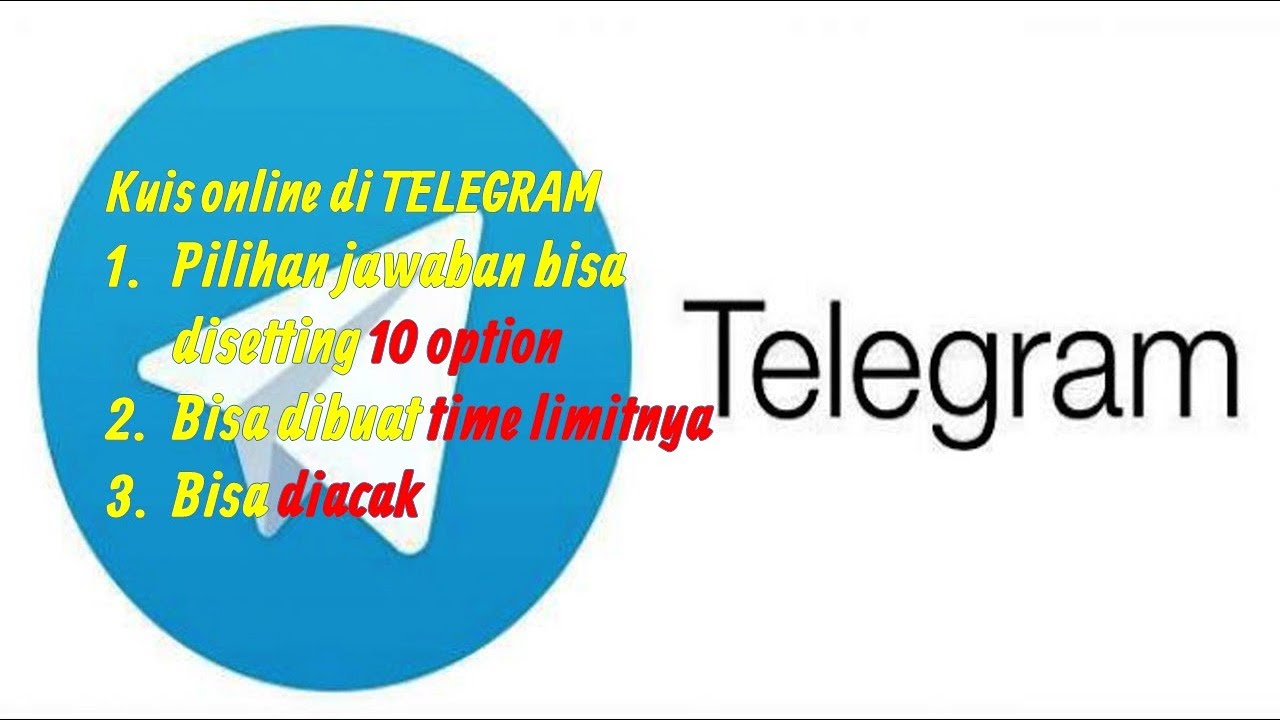 Cara membuat kuis online menggunakan TELEGRAM - YouTube