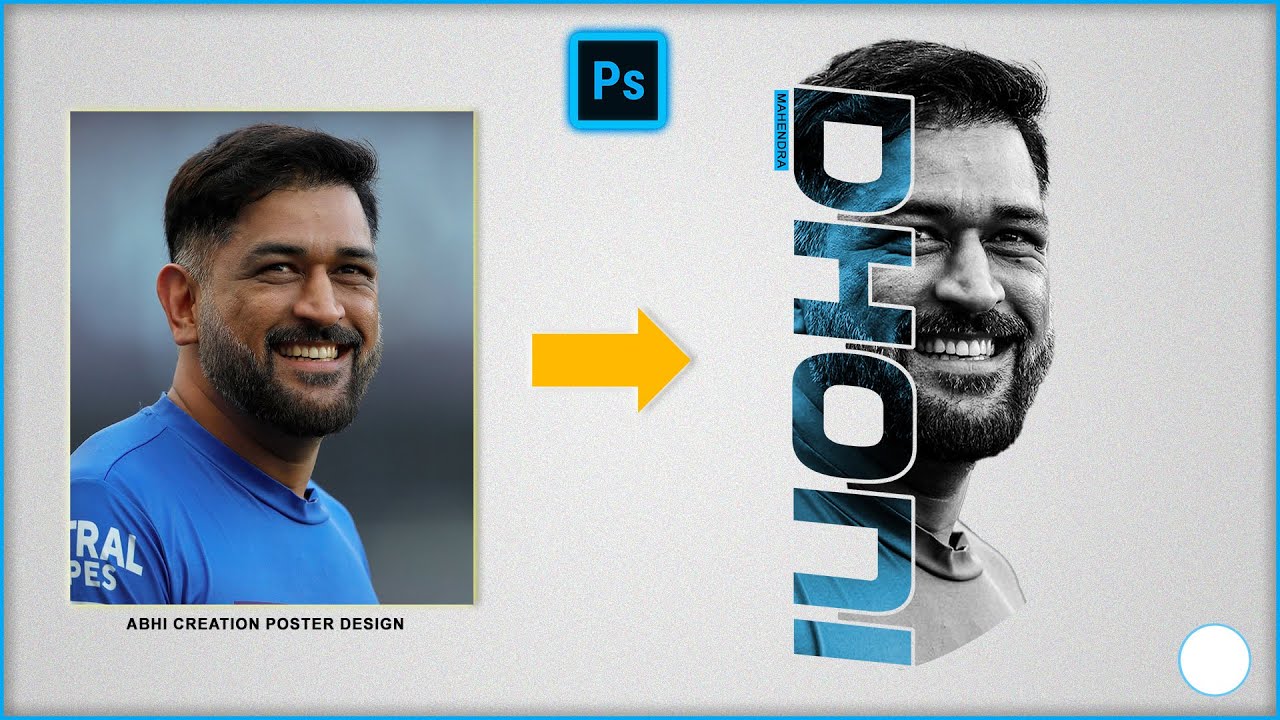 Ms Dhoni Incredible Poster Design | Sports Poster Design in Photoshop ...