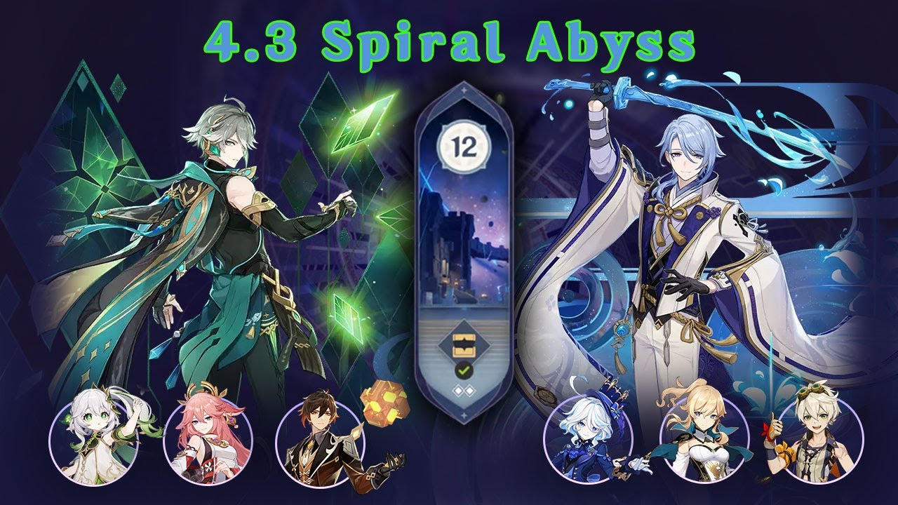 Ayato with Marechaussee Hunter set | 4.3 Spiral Abyss | Genshin Impact ...