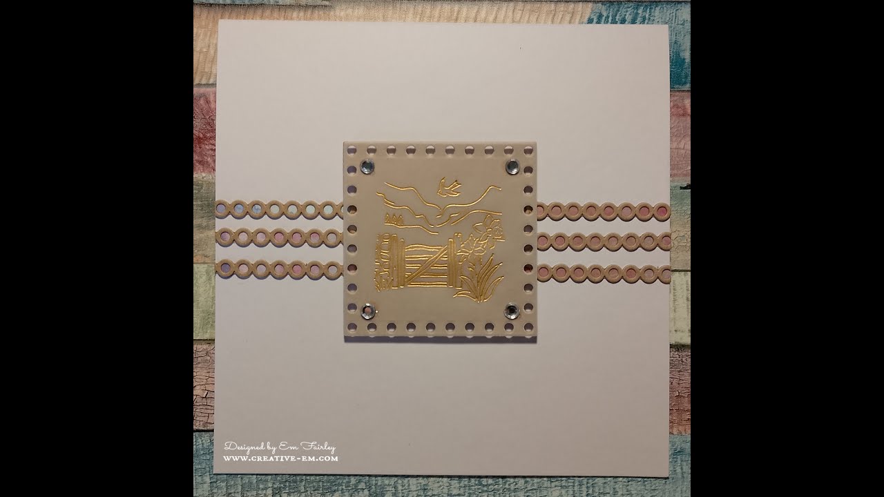 Linda's Layering Frames Golden Landscape Card - YouTube