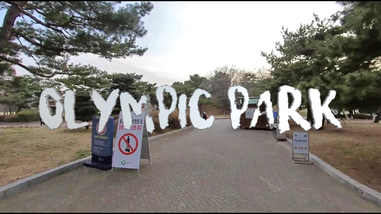 Walked along the Olympic Park promenade in the evening(360VR Version ...