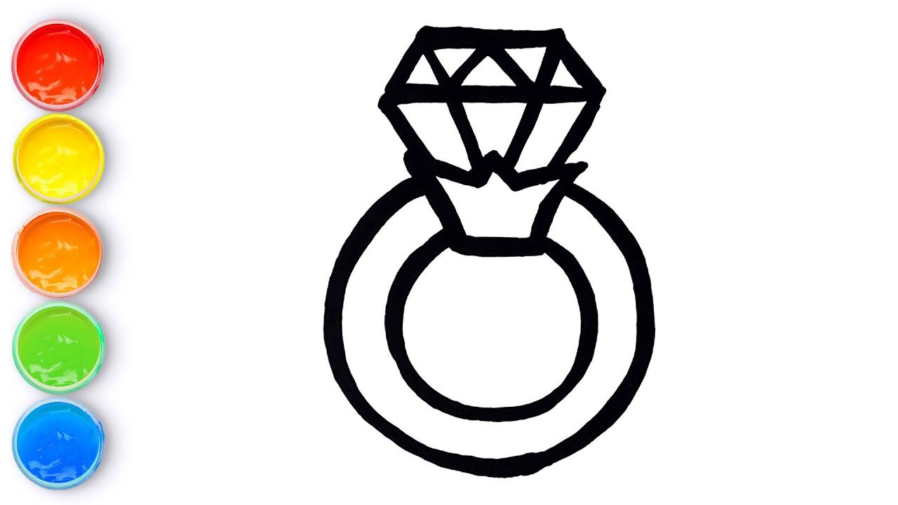 How to Draw Ring | Easy and Fun Drawing, Painting and Coloring for Kids ...