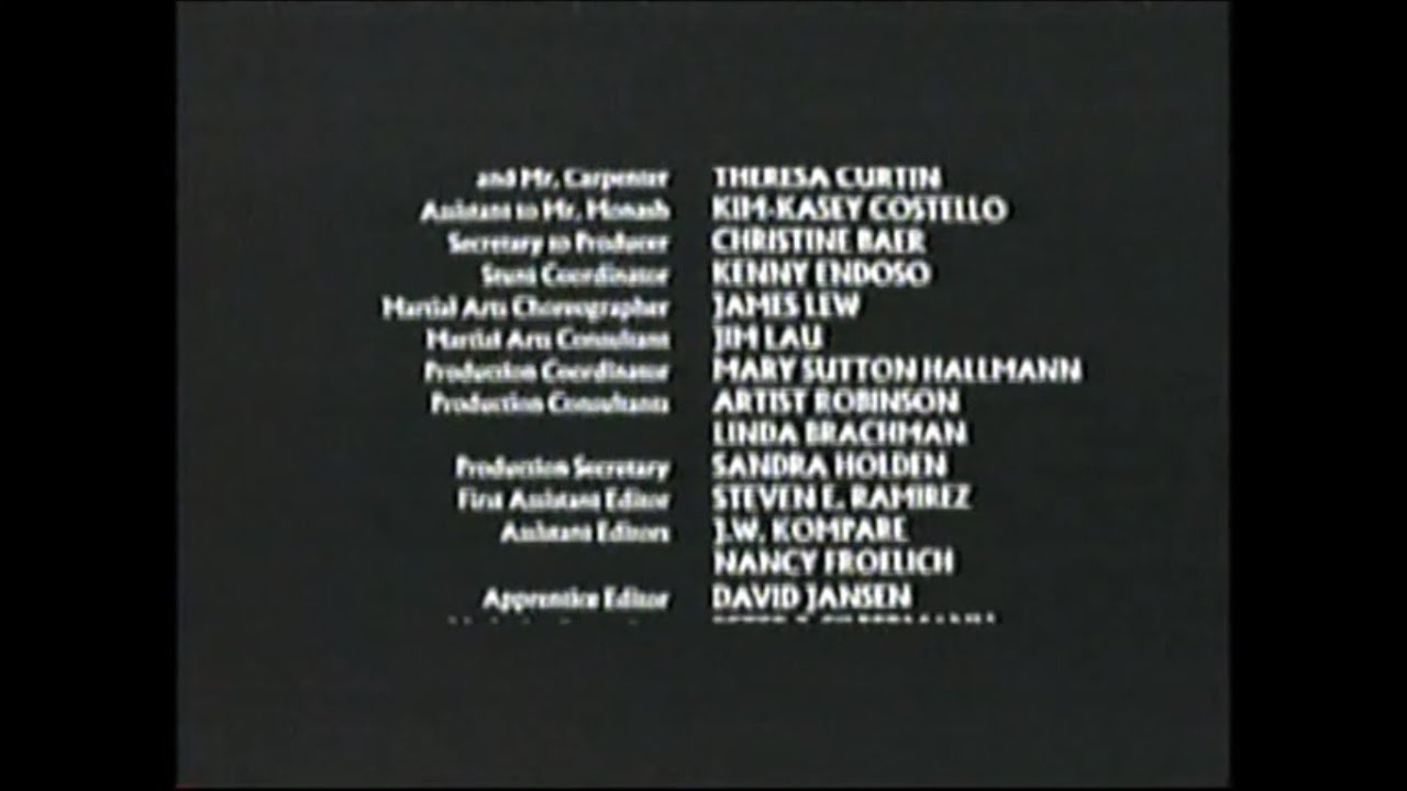 Big Trouble In Little China (1986) End Credits (Telefutura 2009) - YouTube