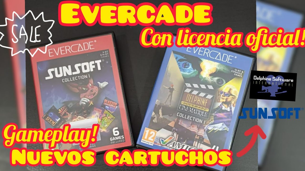 EVERCADE SUNSOFT Collection 1 y DELPHINE SOFTWARE 1 - GAMEPLAY a DOBLES ...