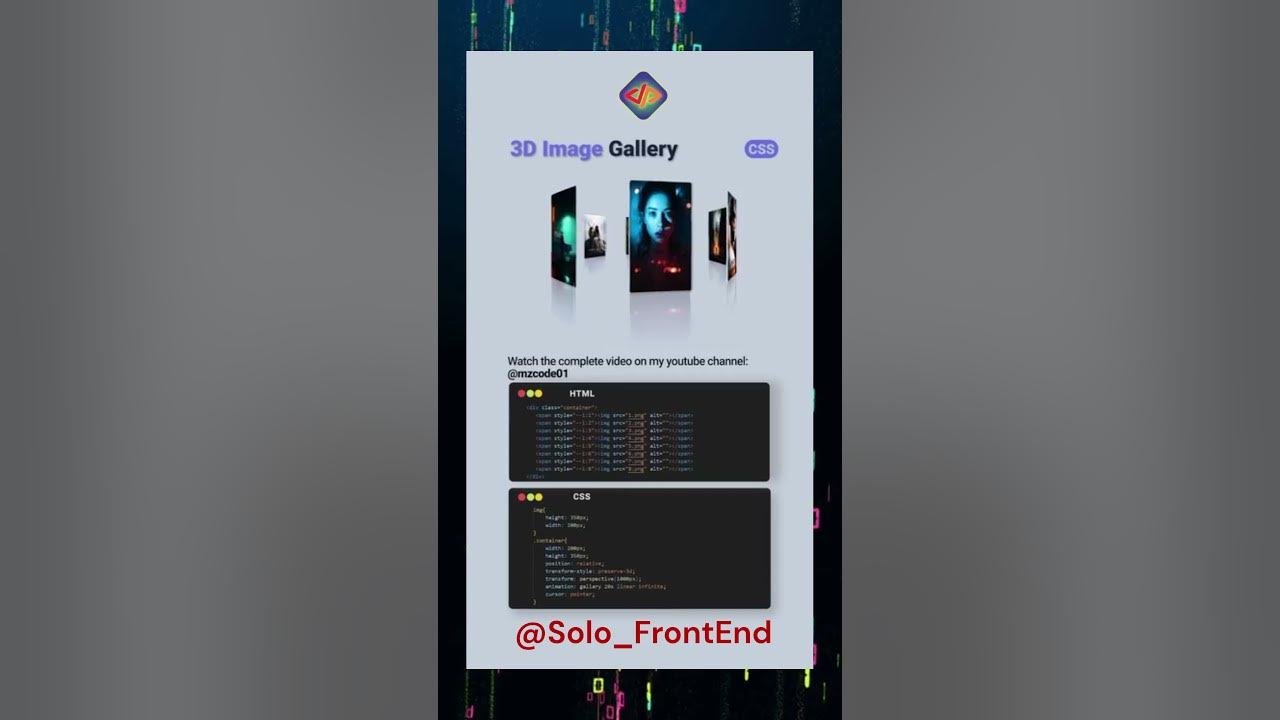 3d Image Galerry Cssanimation Csstutorial Frontendcourse Coding Webdevelopment Webdesign