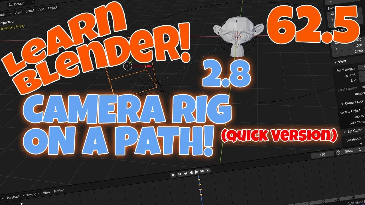 Blender 2.8 Fast Camera Rig on a Path Quick Version - YouTube