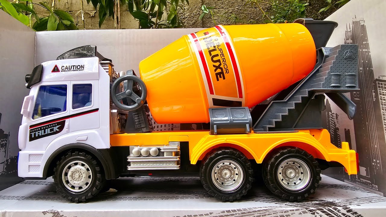 UNBOXING MAINAN MOBIL TRUK MOLEN MIXER TRUCK, MOBIL PENGADUK SEMEN ...