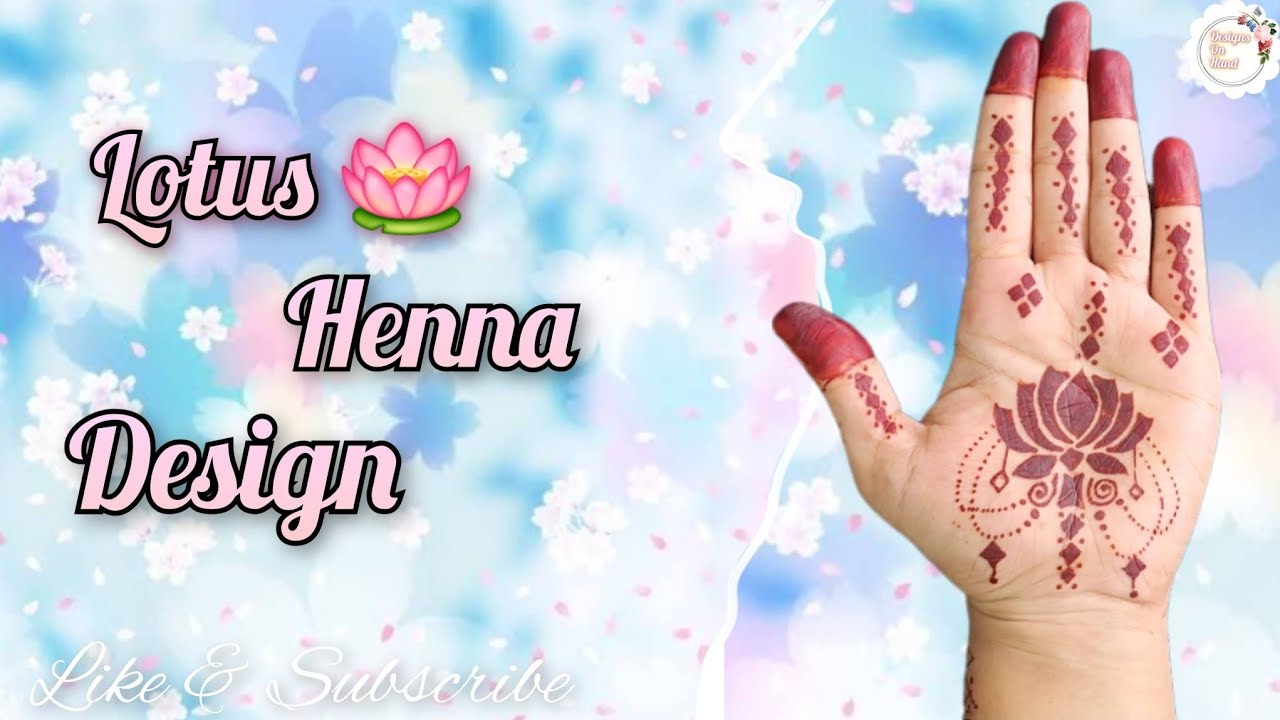 Lotus 🪷 Henna Design | Easy peasy henna design | Trouble free and ...