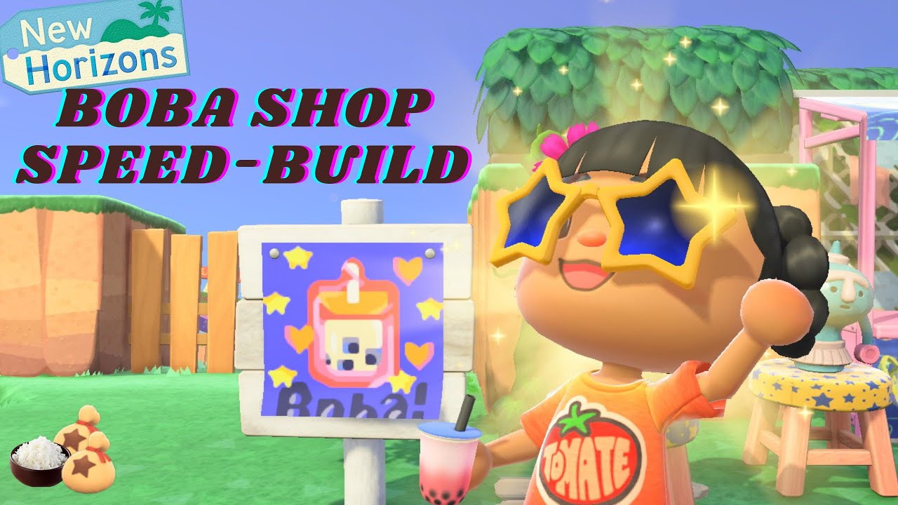 BOBA SHOP SPEED-BUILD | Animal Crossing: New Horizons - YouTube