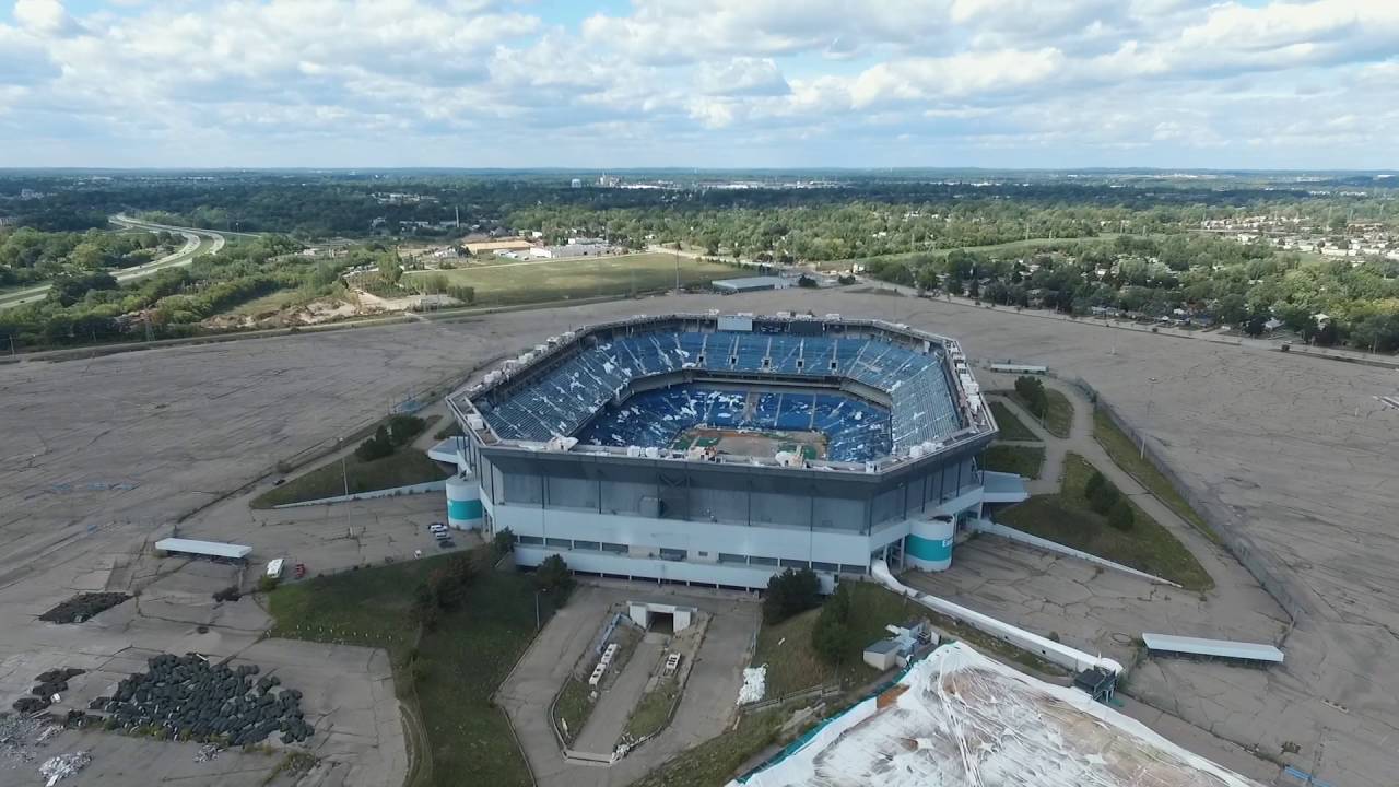 2016 Pontiac Silverdome drone footage - YouTube