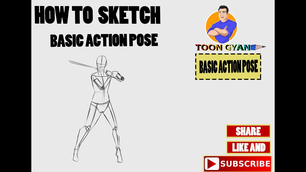 Basic Action Poses || HOW TO DRAW BASIC ACTION POSE || Sunil Kumar ...