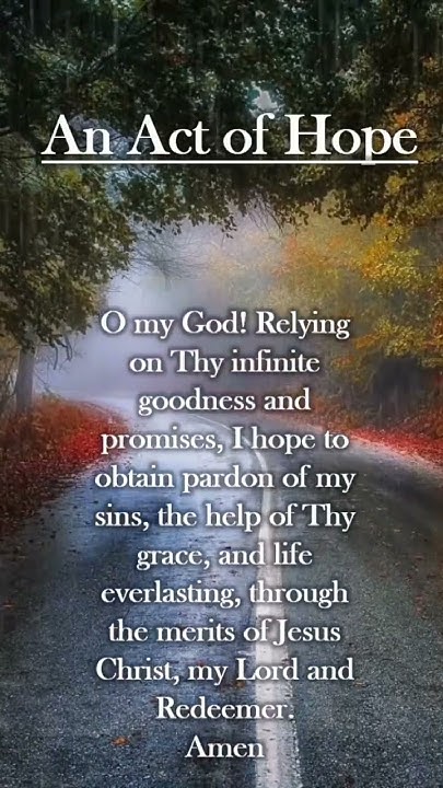 Act of Hope || Prayer - YouTube