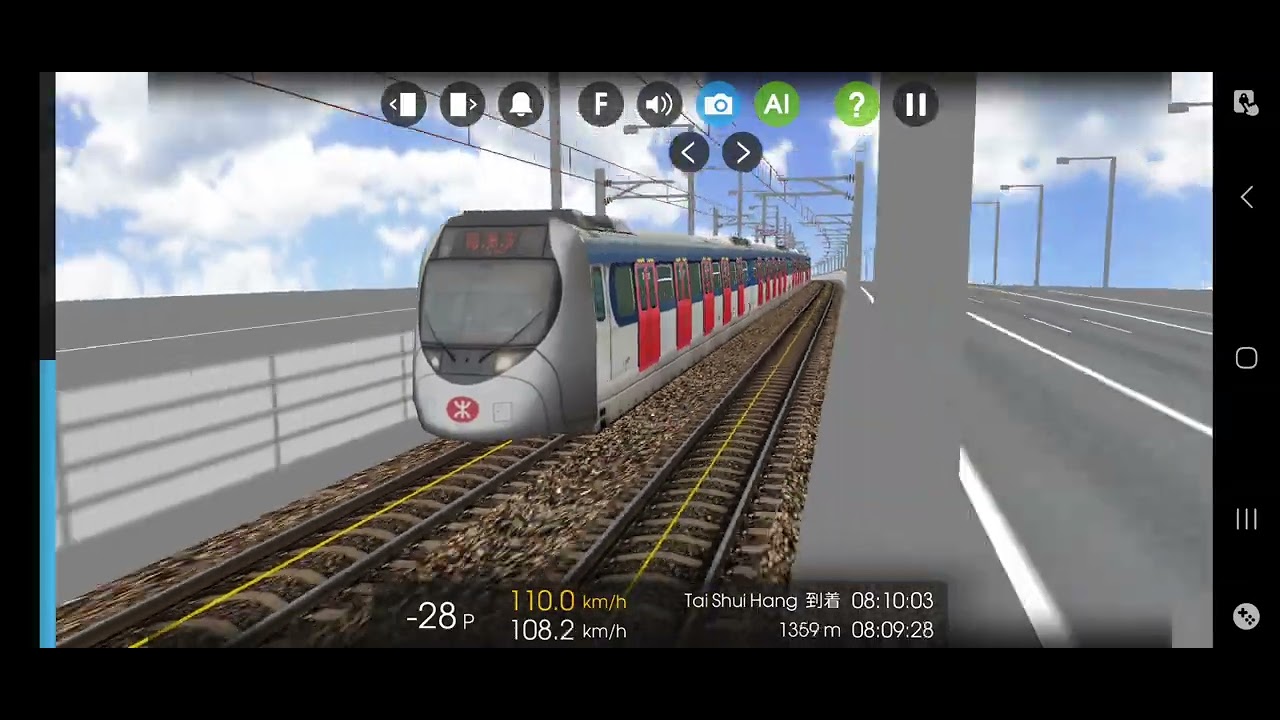 Hmmsim 2 MTR Ma On Shan Line From Tai Wai to Wu Kai Sha SP1950 - YouTube