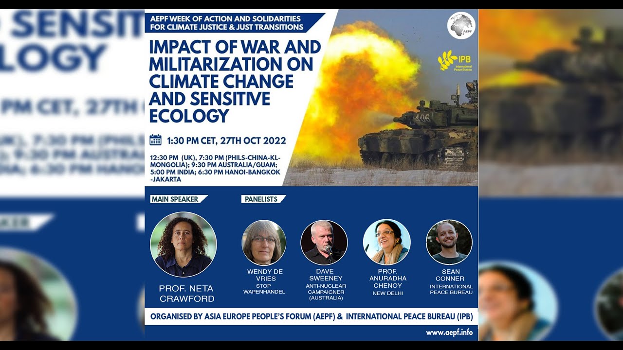 Impact of War and Militarization on Climate Change and Sensitive ...