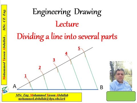 V3 Dividing a line into several parts - YouTube