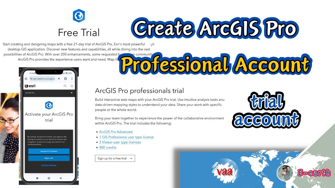 Cara membuat akun dan lisensi ArcGIS Pro professionals trial account ...