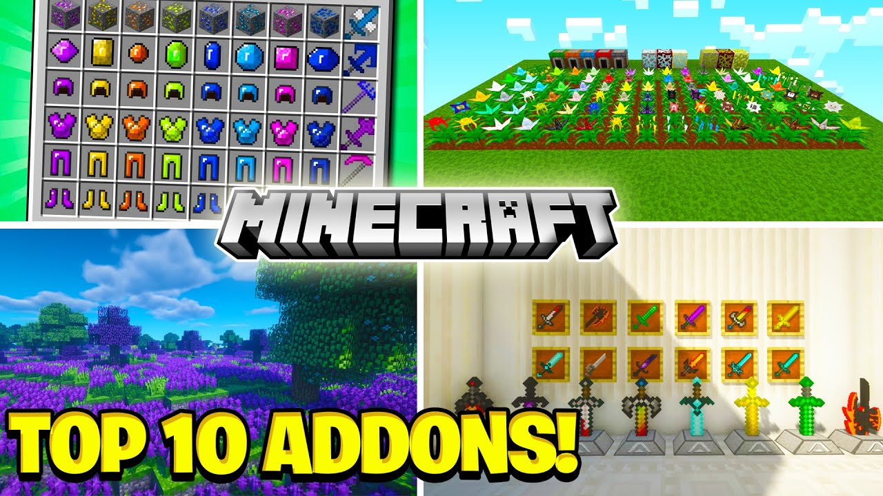 🔥TOP 10 MELHORES ADDONS PARA SEU MINECRAFT BEDROCK! (MCPE/MINECRAFT PE ...
