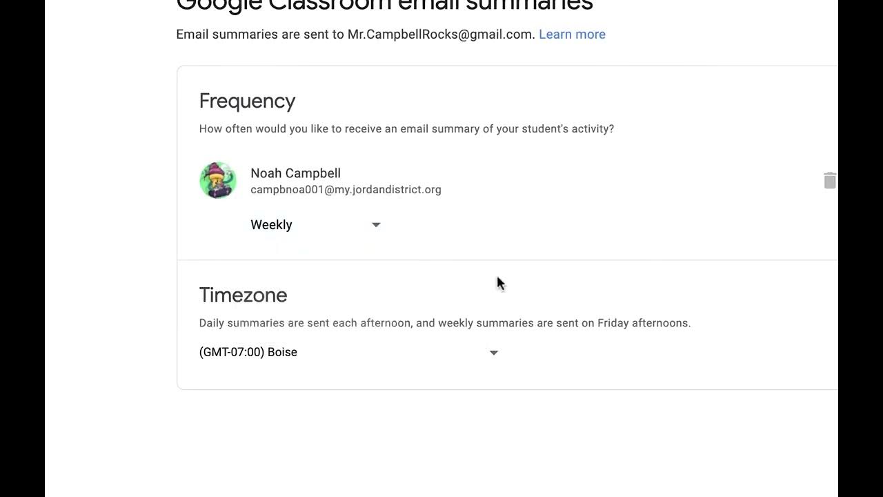 Google Classroom Parent Summary What Parents See! - YouTube