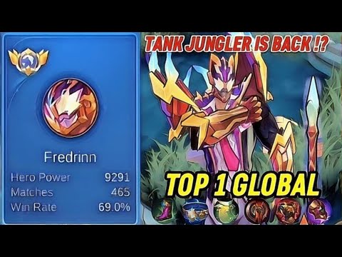 Gameplay Fredrinn Tank Jungler Is Back!! Best Build [ Top 1 Global ...