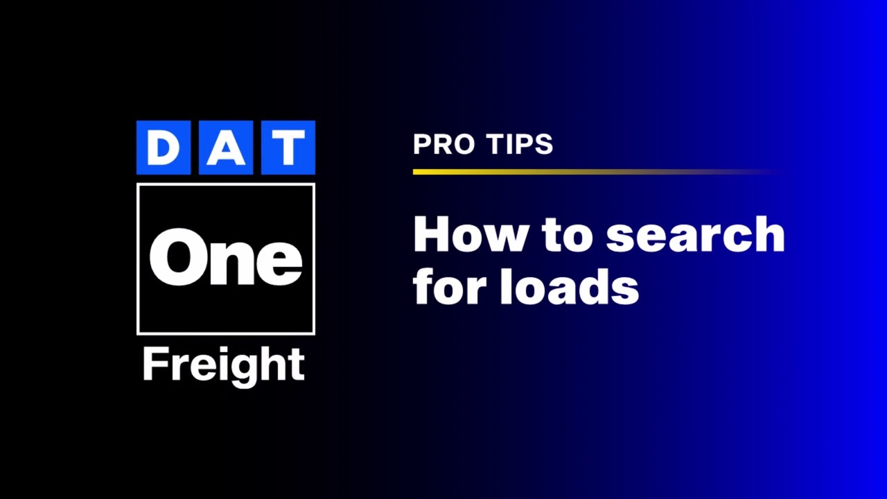 How to search for loads - YouTube