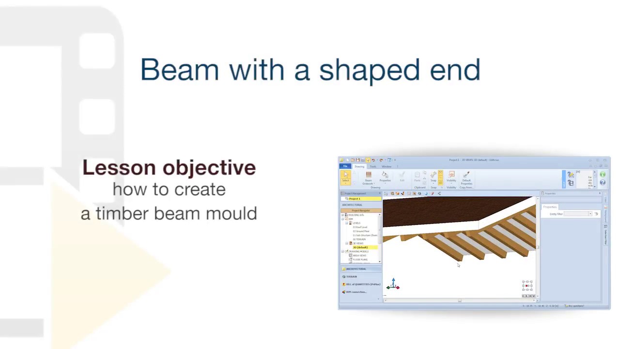 Edificius Tutorial - Beam with a shaped end - ACCA software - YouTube